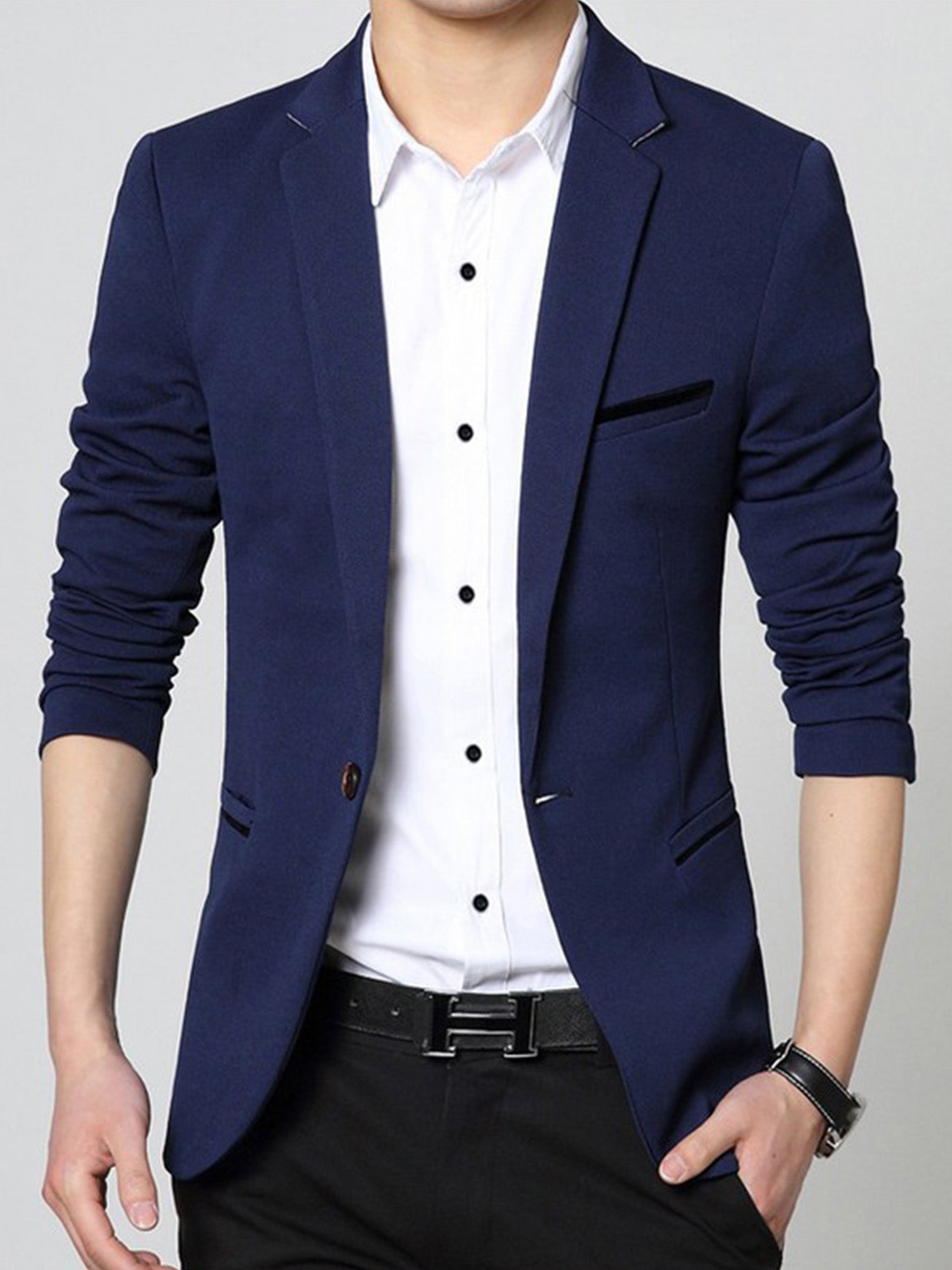 Simple Slim Fit Men's Blazer – BABARONI UK