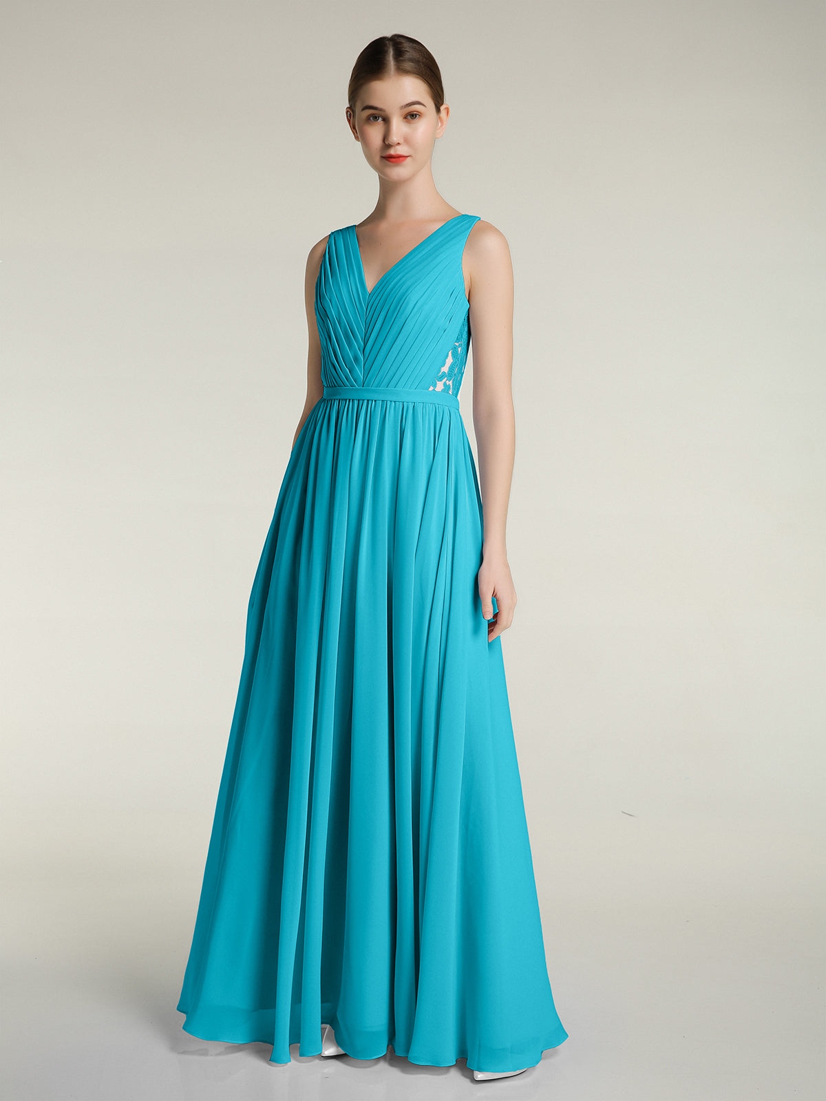 Lace and Chiffon best Full Length Dress